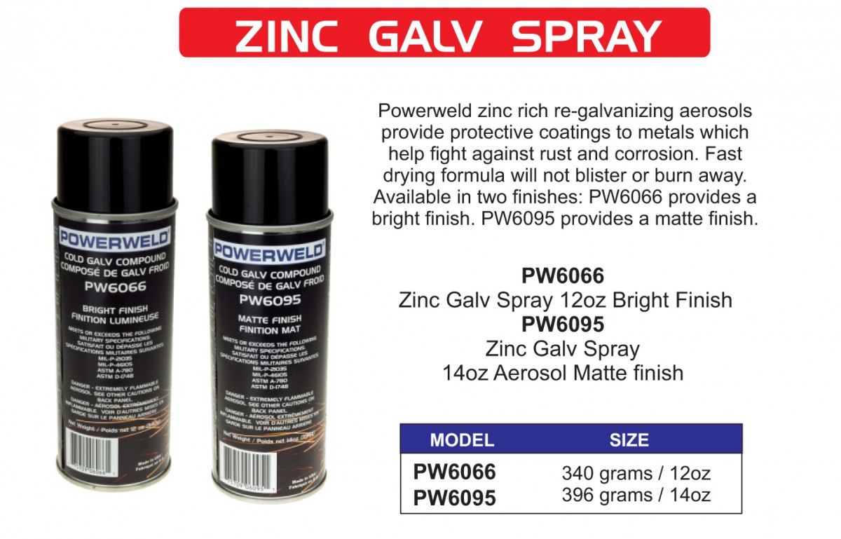 PowerWeld Inc. :: Chemical Products :: Zinc Galvanizing Spray